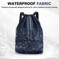 Drawstring Backpack Gym Bag with Shoes Compartment, Water-Resistant ...