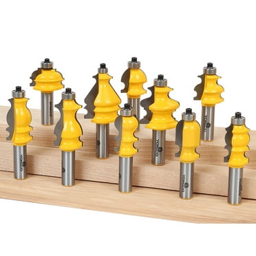 Yonico 5 Bit Casing & Base Molding Router Bit Set - 1/2" Shank - 16501 ...