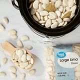 Great Value Large Lima Beans 1 lb Dried Butter Beans with Smooth ...