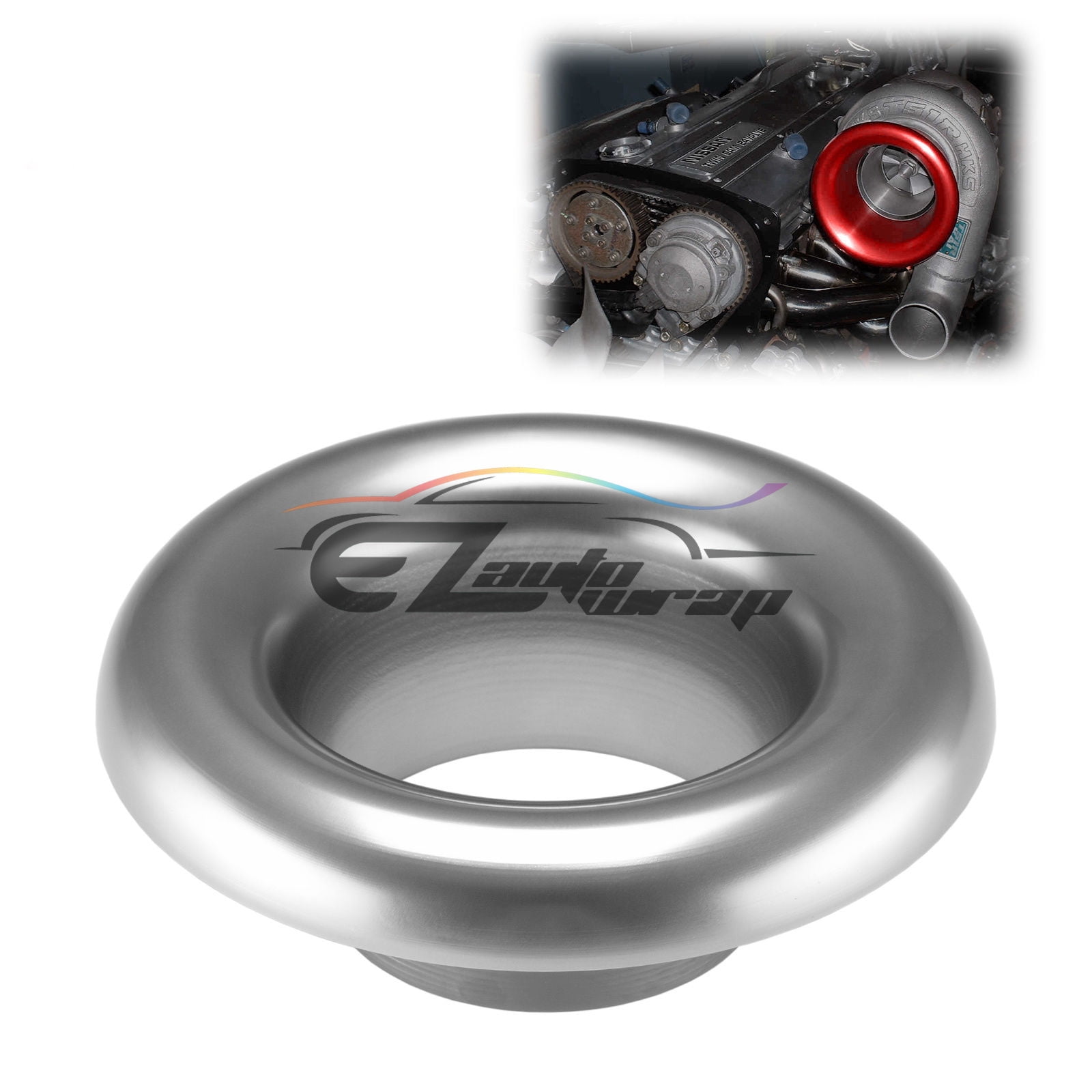 Gunmetal Short Ram Air Intake Turbo Horn Aluminum Velocity Stack ...