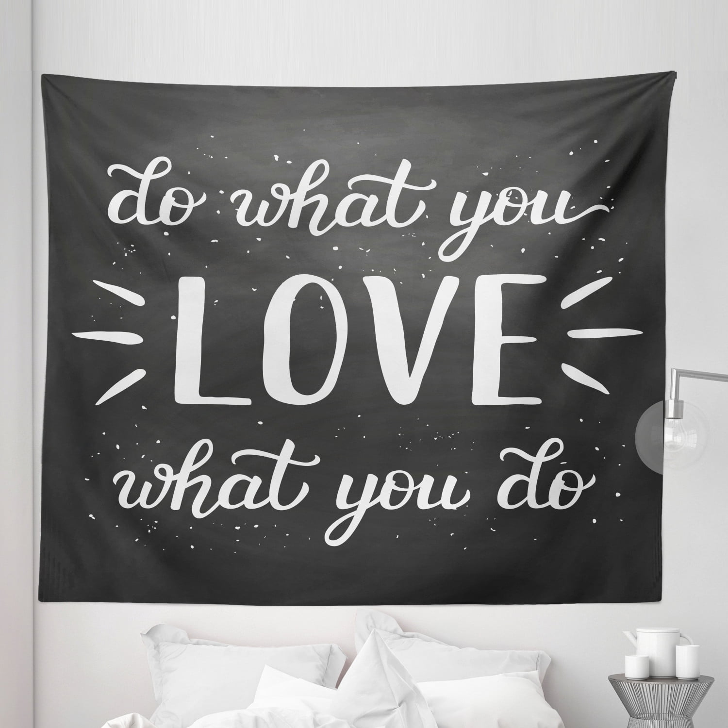 Saying Tapestry, Hand Lettering Typography Composition with Dots and ...