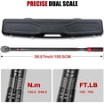 3/4-Inch Drive Click Torque Wrench - 100-700 Ft-Lb/136-949Nm, Dual ...