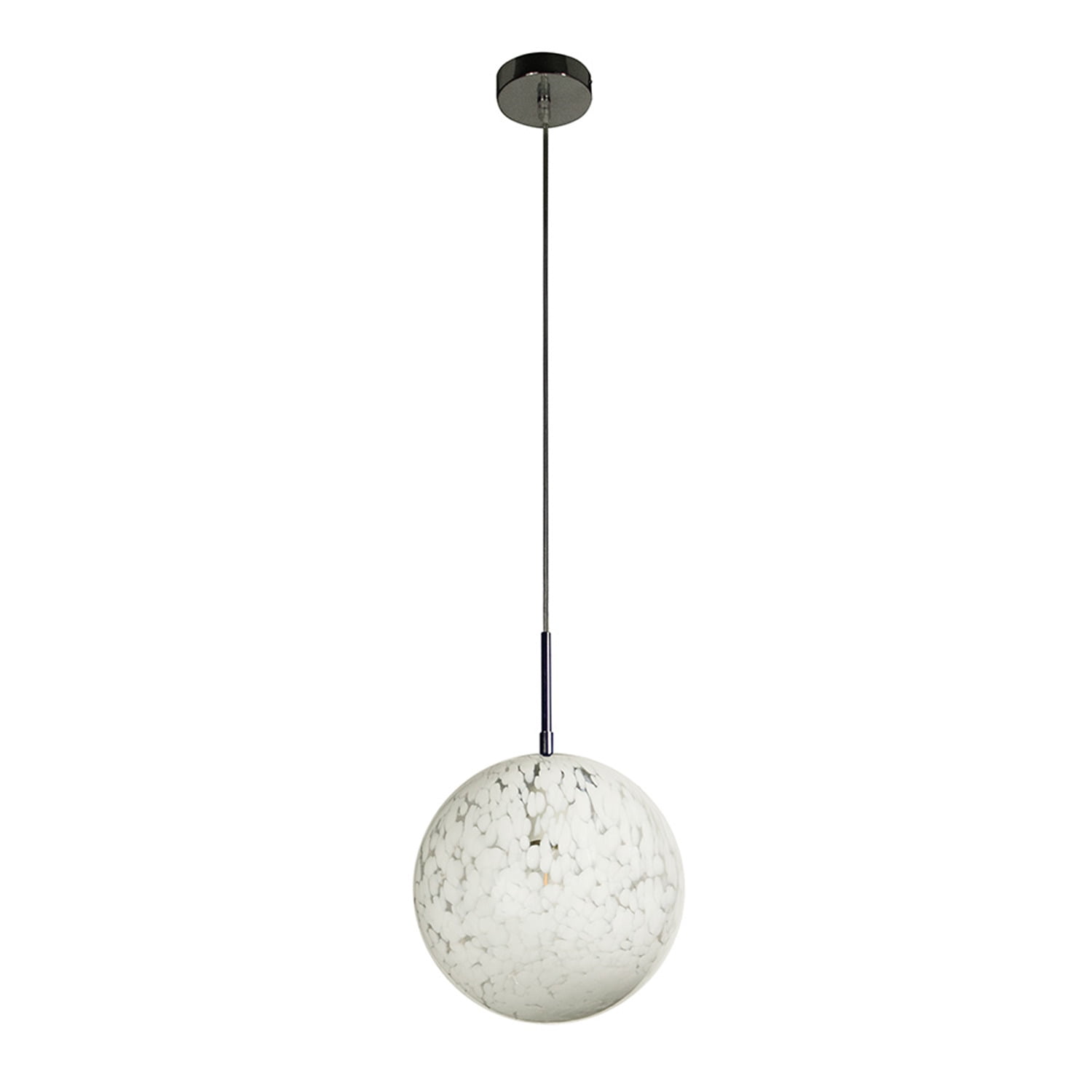 Bushnell Ball Pendant Light Fixture, White Orb with Elegant Glow, Foyer ...
