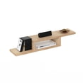 Furinno Indo Wall Mounted Floating Media Console, 47 Inch, Marcy Oak ...