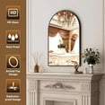 Lumora 38.5" x 26" Arched Bathroom Mirror Wall Mirror Leaning or Wall ...