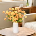 HKKDKTA 12 Pcs Artificial Pompon Mums Stems, Small Fake Chrysanthemum ...