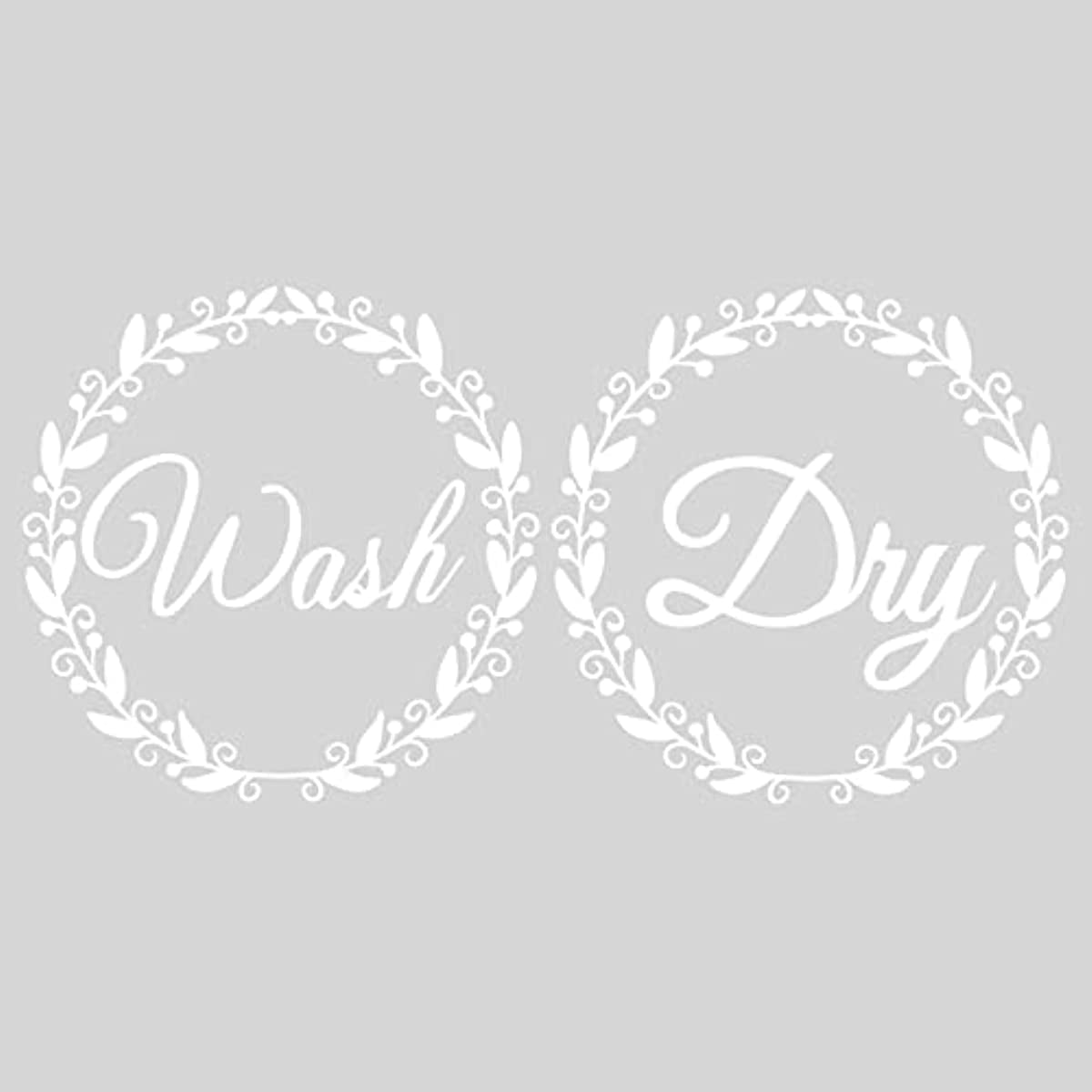 Wash Dry Quotes Wall Stickers Vinyl Wall Decor Stickers DIY Saying Wall ...