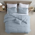 Modern Threads Beck 4-Piece Garment Washed Adult Comforter Set, Light ...
