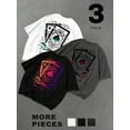 Black-2 Mens Oversized Retro Ace Of Spades Playing Card Graphic Tee ...