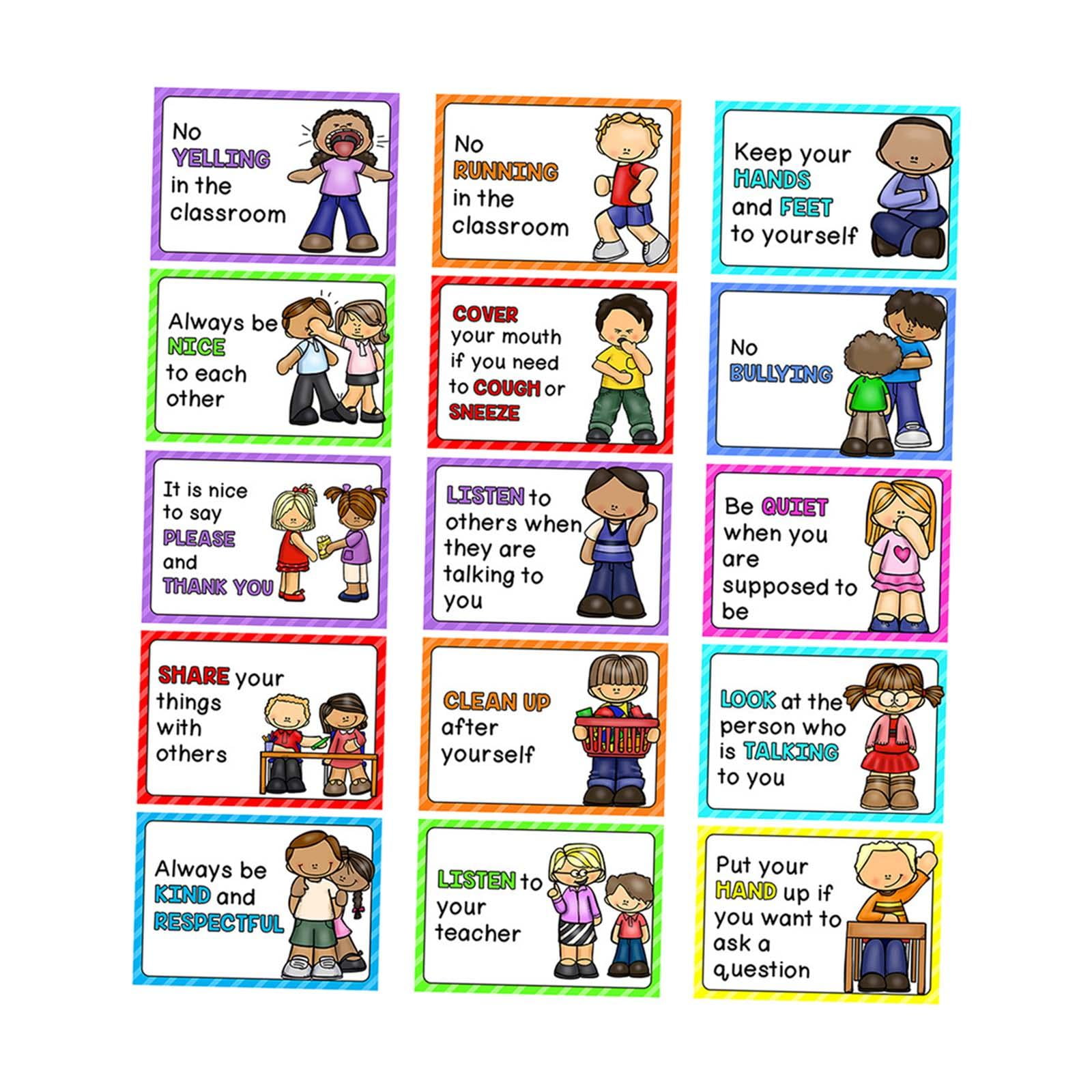 Click here for Tishita 15 Pieces English Classroom Rules Educatio... prices