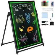 BENTISM LED Message Writing Board 32"x24" Illuminated Erasable Lighted ...