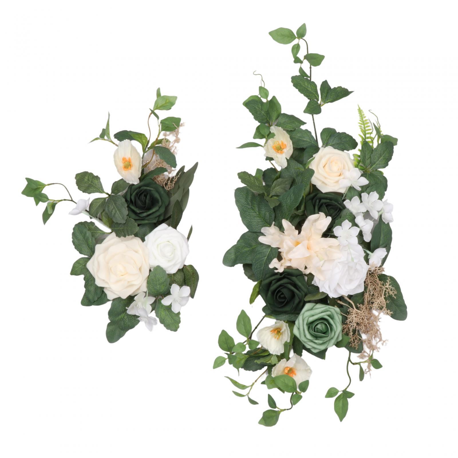 2x Boda Rosa Artificial Sunnimix Decoración para Boda Arco Telón de ...
