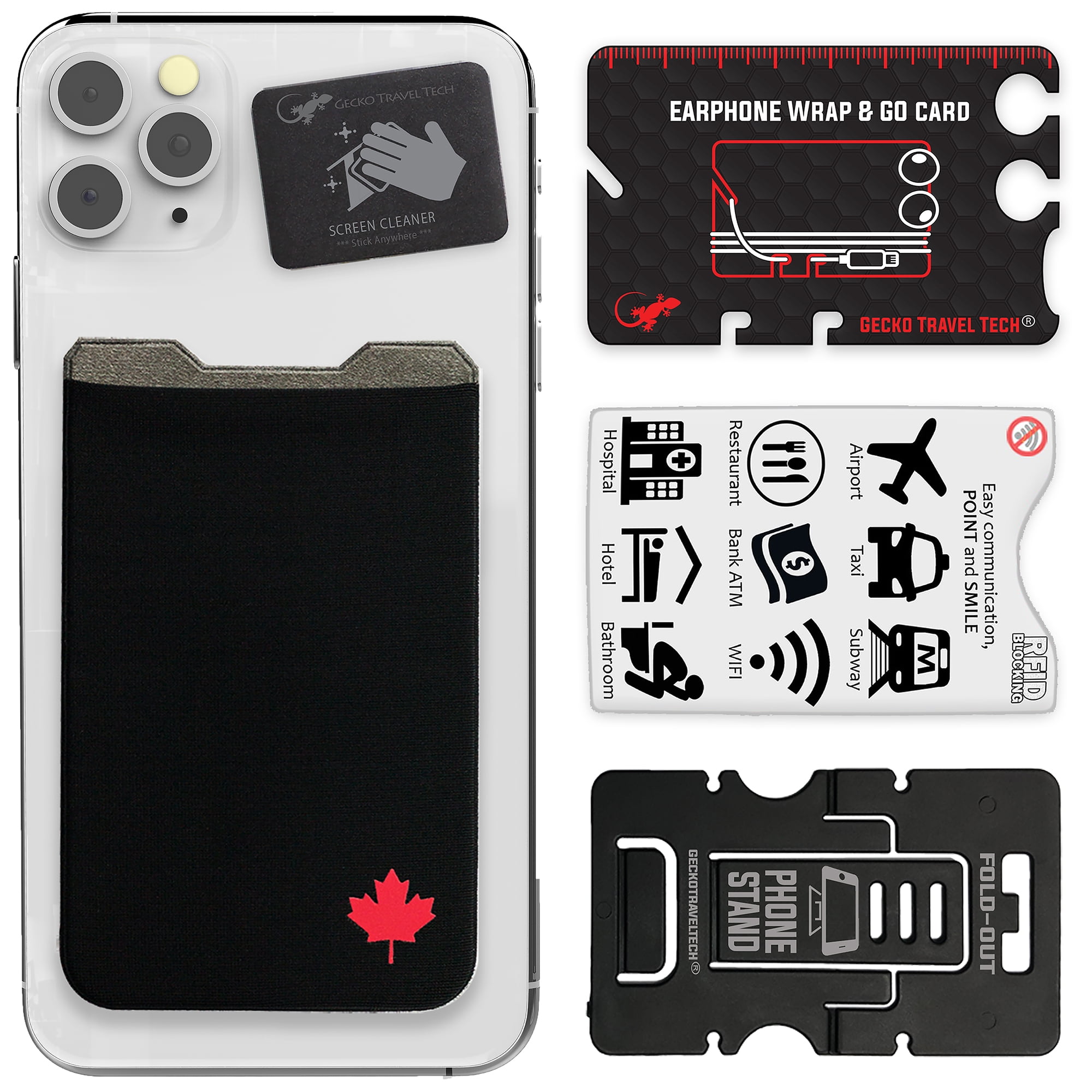 Click here for Gecko Travel Tech Phone Wallet - Stick On Card Hol... prices