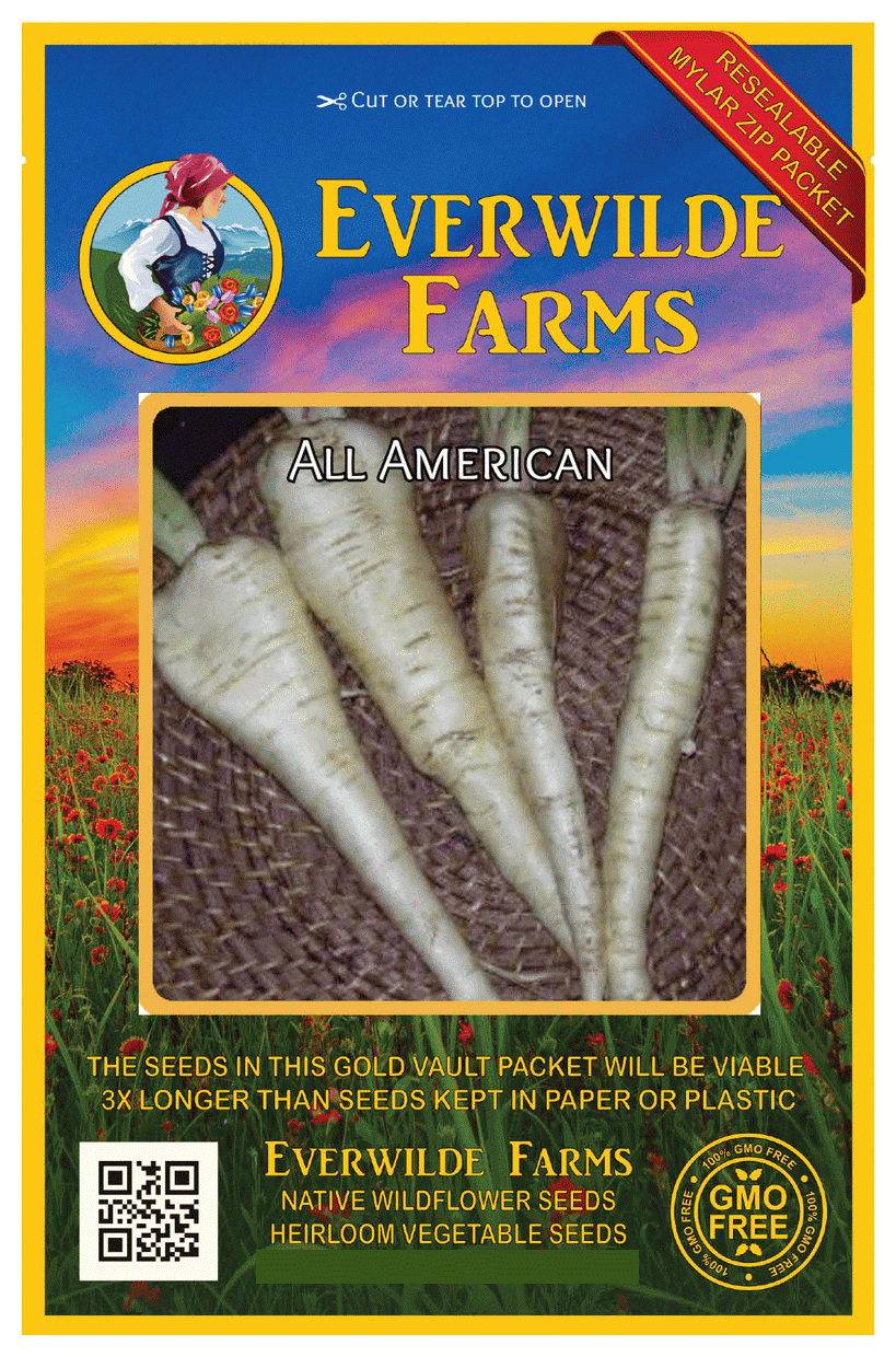 Everwilde Farms - 1 Oz All American Parsnip Seeds - Gold Vault Bulk ...