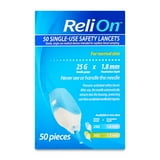 (2 pack) ReliOn Single-Use 2-In-1 Lancing Device for Normal Skin, 25G ...