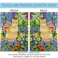 Toland Home Garden Flower Cat Flower Cat Flag Double Sided 12x18 Inch ...