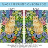 Toland Home Garden Flower Cat Flower Cat Flag Double Sided 12x18 Inch ...