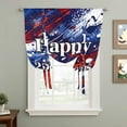 Anniversary USA Flag Tie Up Curtains for Window, Thermal Insulated ...