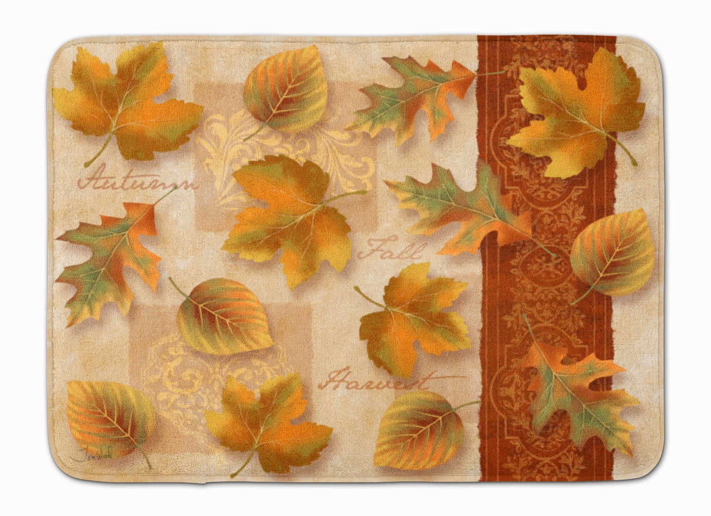 Fall Autumn Leaves Machine Washable Memory Foam Mat - Walmart.com