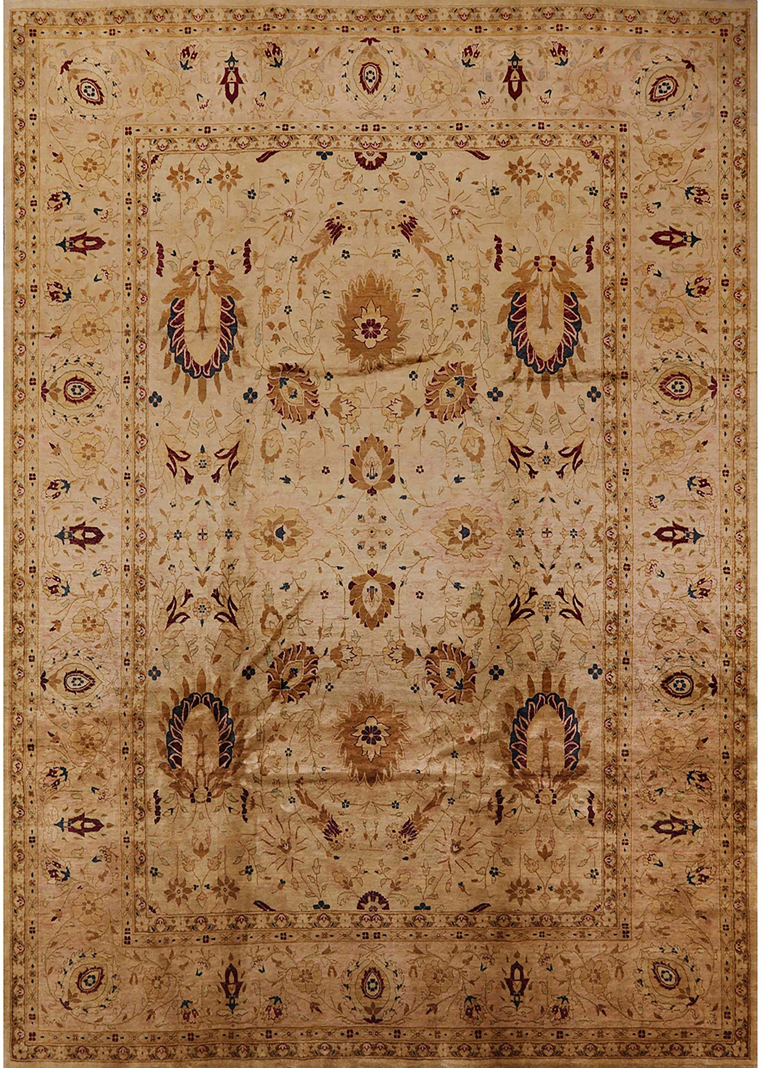 Ahgly Company Indoor Rectangle Mid-Century Modern Gold Oriental Area ...