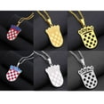 Croatian Map Pendant Necklace Stylish Clavicle Chain Adjustable Length ...