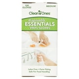 Clean Ones Disposable Essentials Vinyl Gloves Medium, 100 count ...