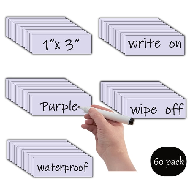 Magnetic Dry Erase Magnets Labels(1x3",Pack of 60) Reusable Name Tags ...