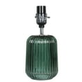 Mainstays 12.75"H Mini Green Glass Stripe Table Lamp with White Lamp ...