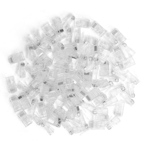 RJ45 Connector, Pure Copper 8 Pin Modular Plug For Full Wire Standard ...