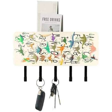 Dinosaurs Key Holder for Wall Decorative Mail Organizer Holders Wall ...