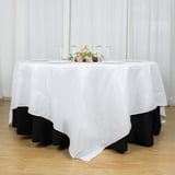 Efavormart 90" White 200 GSM Seamless Premium Polyester Square ...