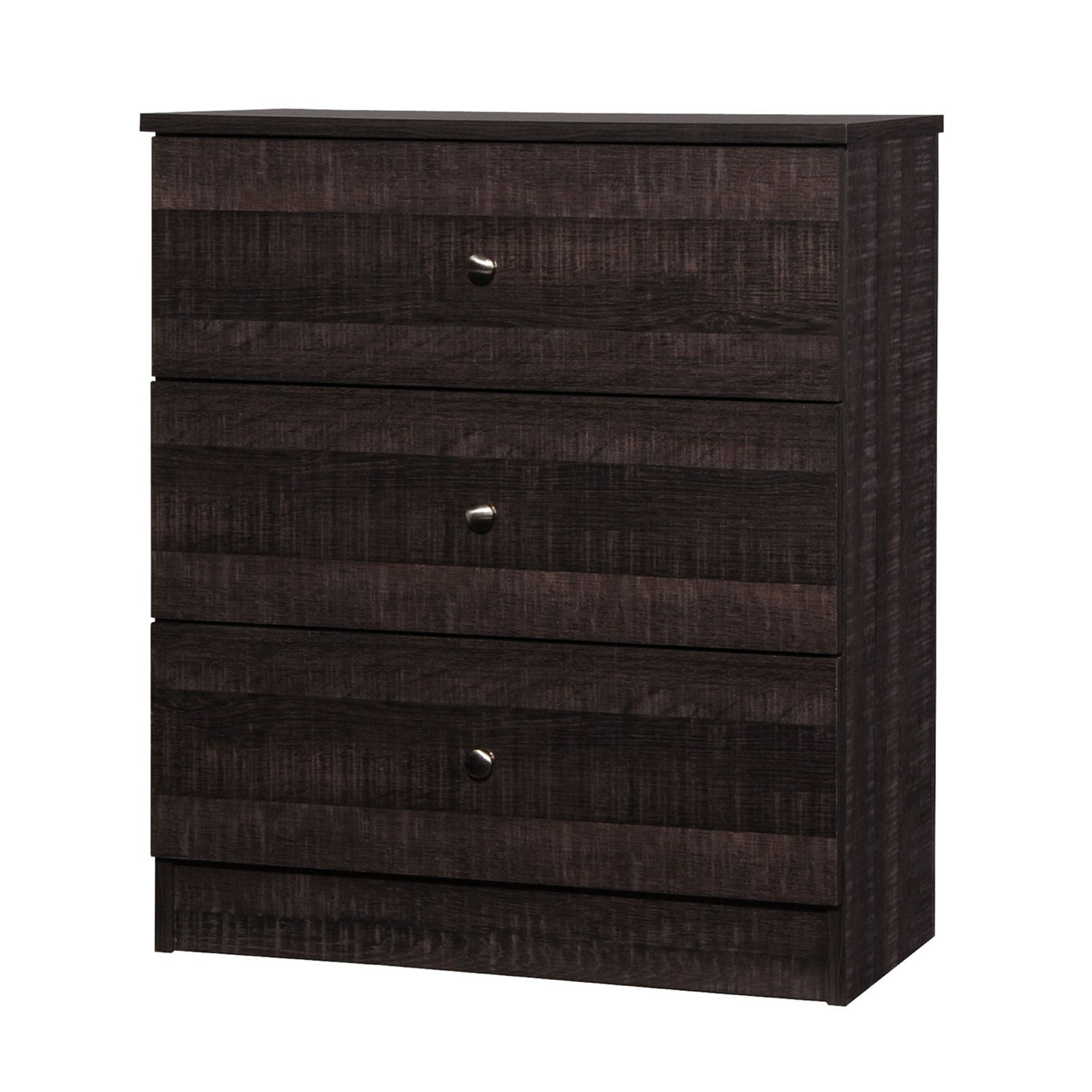 Baxton Studio Decon Modern and Espresso Brown Wood 3-Drawer Storage ...