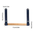 Under Cabinet Paper Towel Holder, Wooden Rod Leather Strap Tissue Roll ...