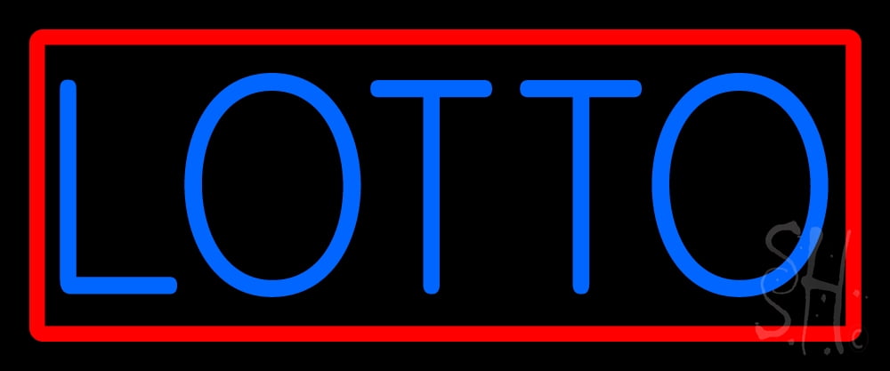 Stylish Lotto LED Neon Sign 10 x 24 - inches, Black Square Cut Acrylic ...