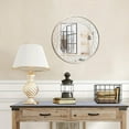 LuxenHome Silver Metal Frame Round Accent Wall Mirror - Walmart.com