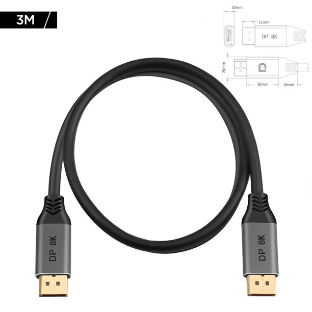 DeeCozy 1.4 DisplayPort Adapter Cable 2K male to male cable 165Hz 4K ...