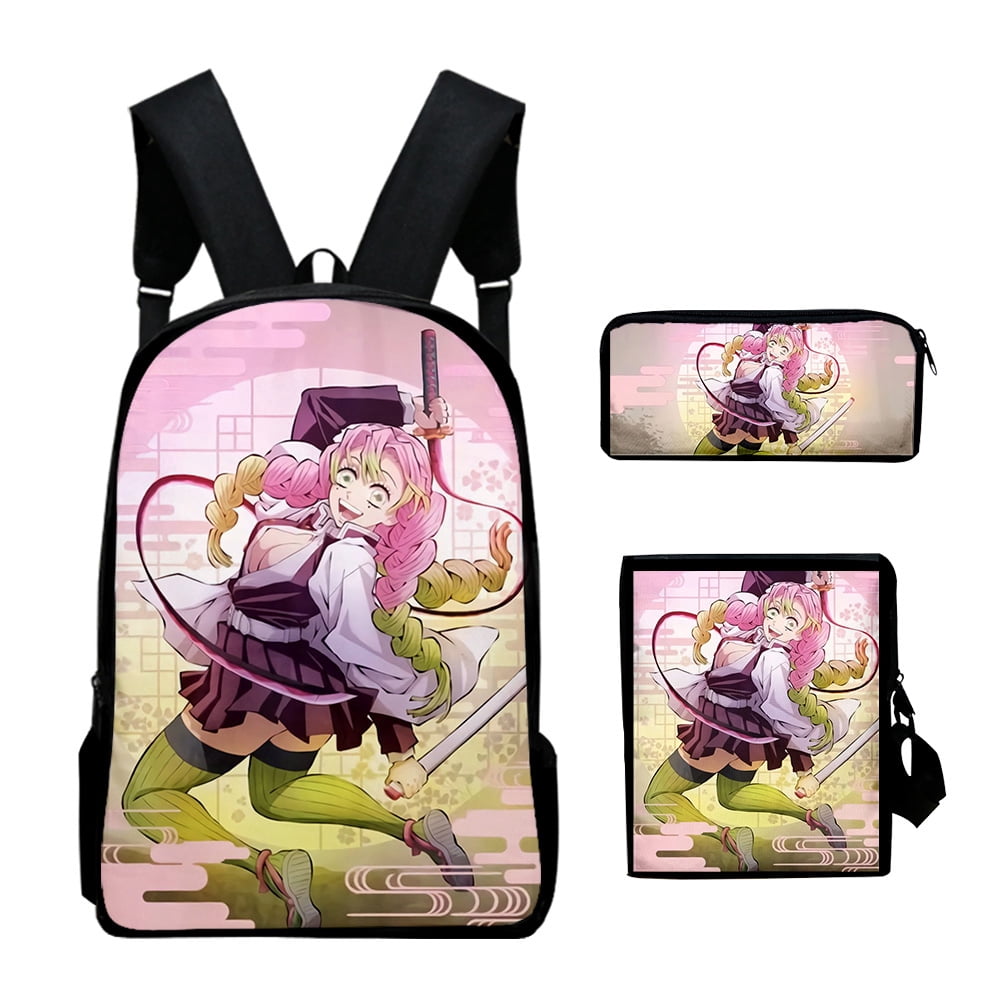 Demon Slayer Kanroji Mitsuri Merch Backpack Rucksack Zip Pack Schoolbag ...