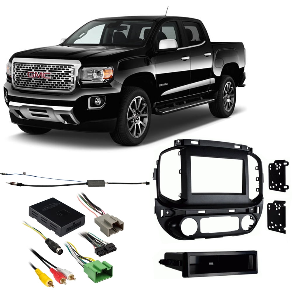 GMC Canyon 2015-2018 Single or Double DIN Stereo Harness Radio Install ...