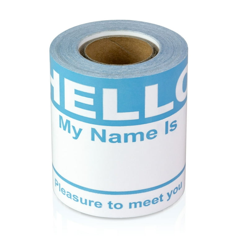 Hello My Name Is Sticker Blue