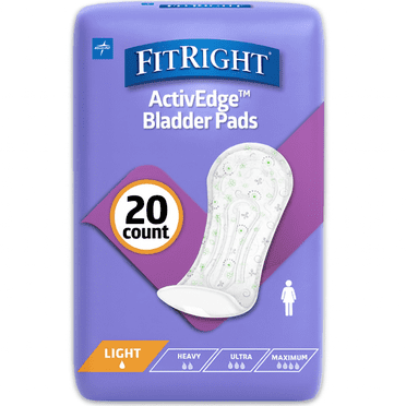 Attends Discreet Women's Maximum Bladder Control Pads, 13" long, Adult ...