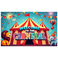 Carnival Welcome Banner Backdrop Colorful Circus Decoration for ...