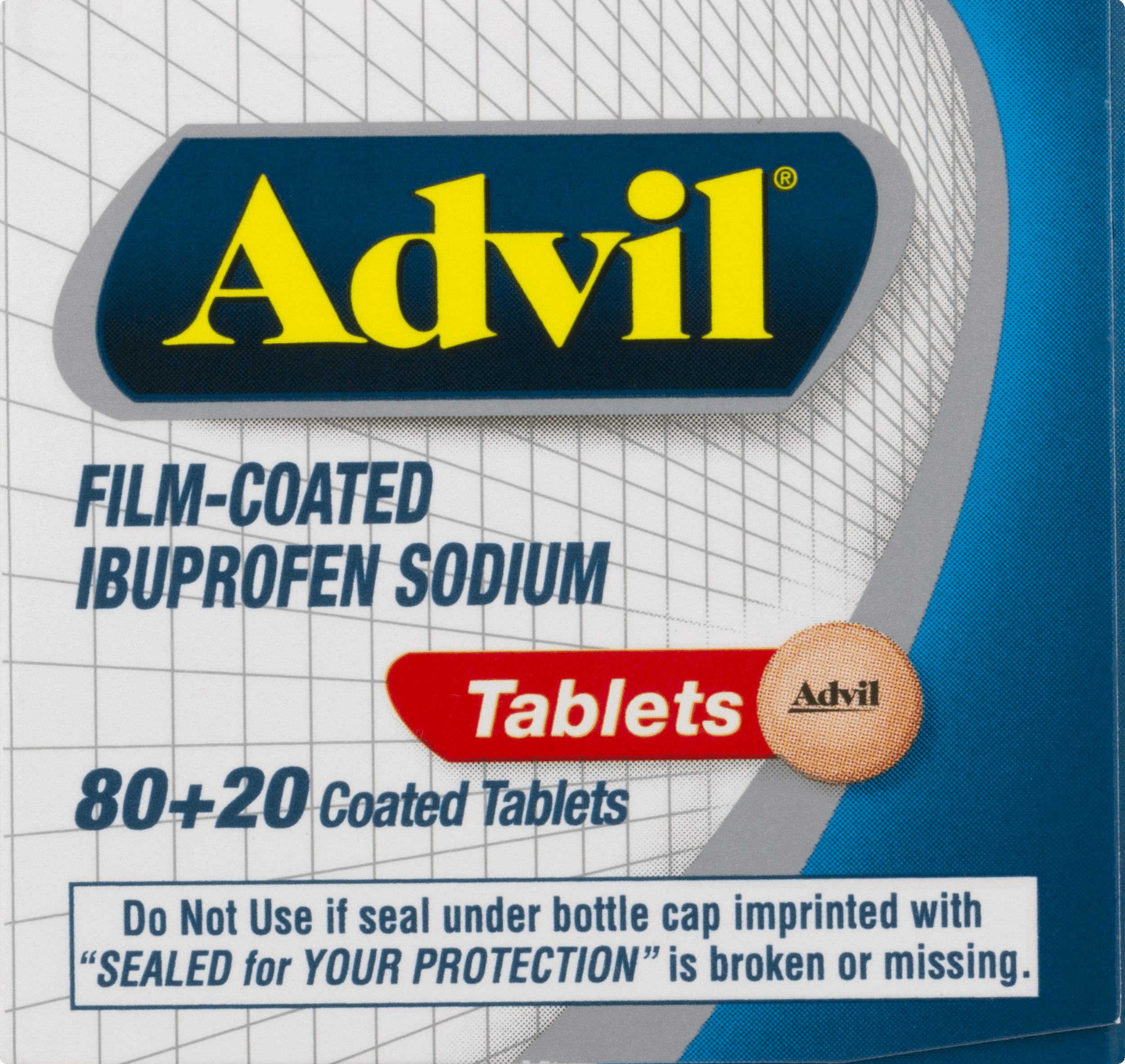 Advil Film-Coated (100 Count) Pain Reliever / Fever Reducer Tablet ...