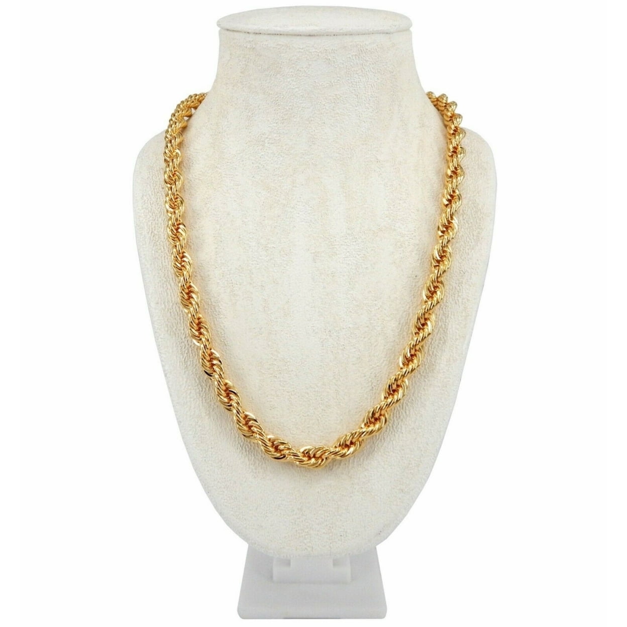 Mens 6mm Italian Rope Chain Necklace 14k Gold Filled High Polish Finsh ...