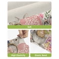 Bunny Easter Bar Stool Covers Set of 2, Eggs Spring Floral Butterfly ...