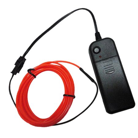 EL Wire St Strip Neon W/ Controller DIY Cosplay Dress Costumes Red 5M ...