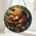 Bear Family Window Hanging Stained Glass Sun Catcher, Nature Inspired ...