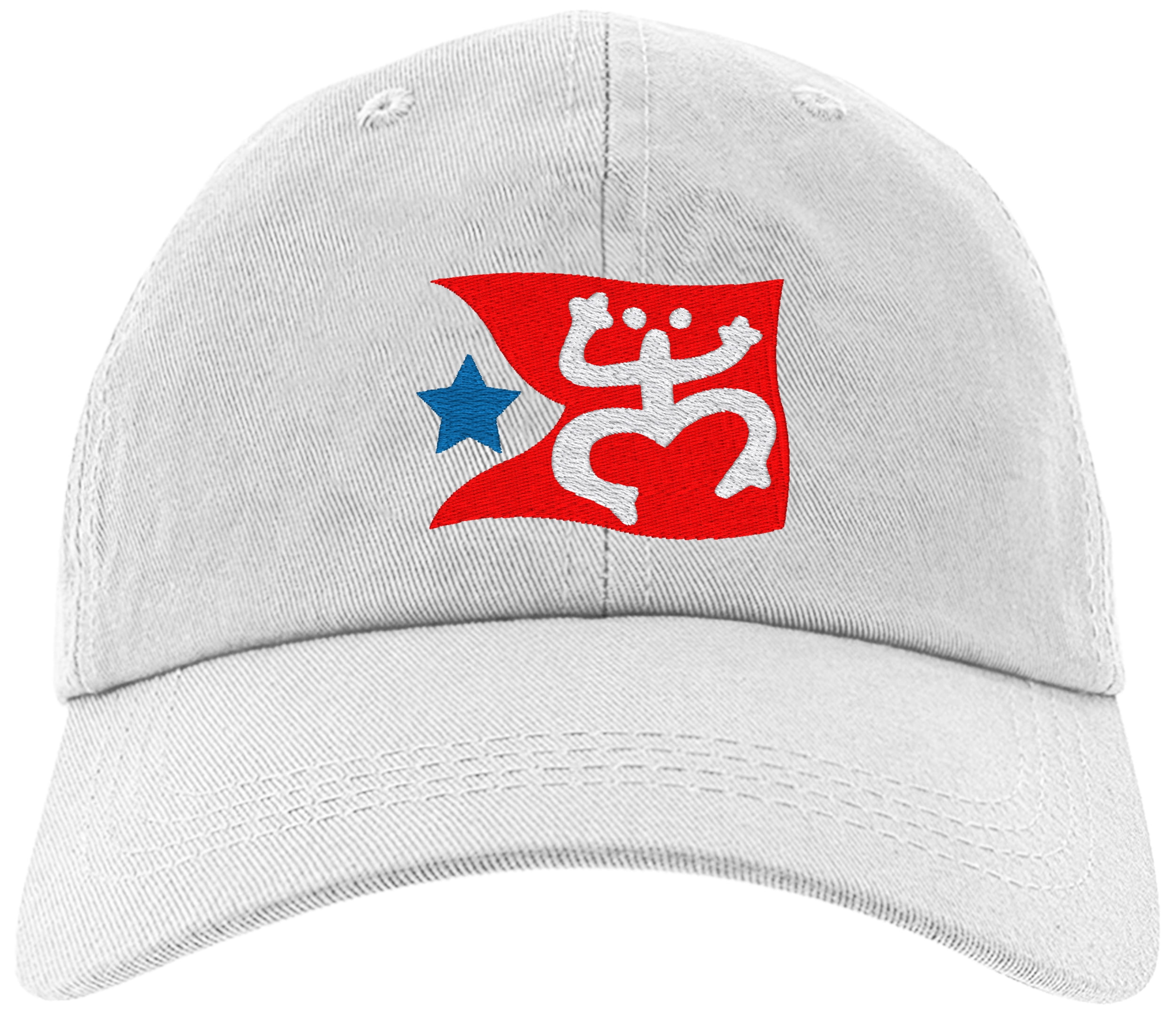 Embroidered Puerto Rican FLAG with Taino Frog Logo, Adjustable Baseball ...