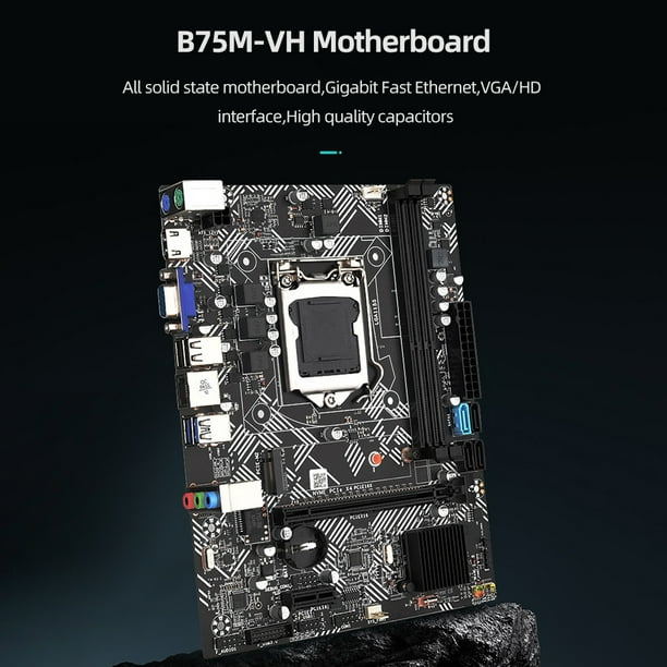 Conjunto De Placa Base Placa base de computadora LGA-1155CPU 2 * DDR3Memory B75M-VH placa base ...