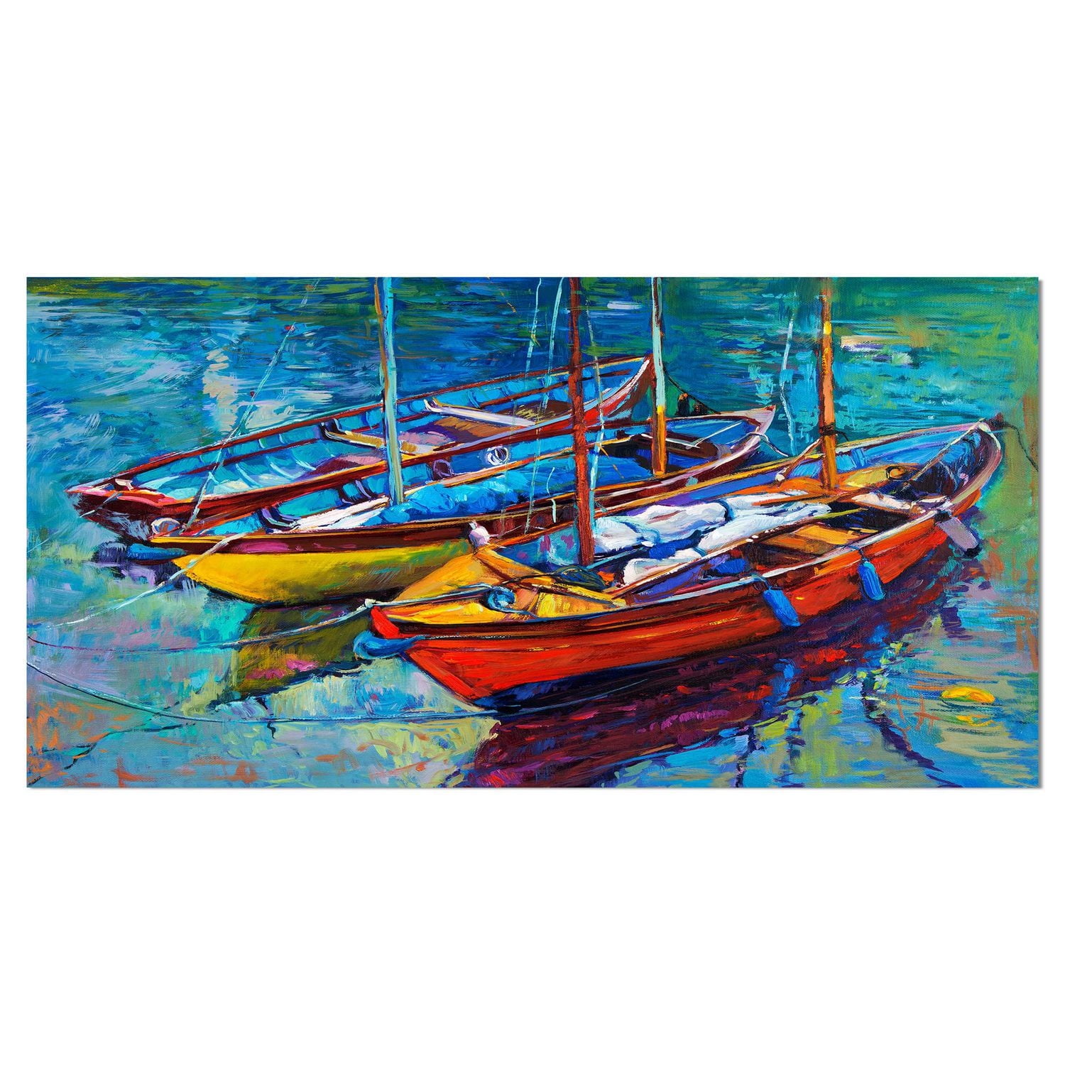 Click here for Designart Three Fishing Boat Oil Painting Canvas W... prices