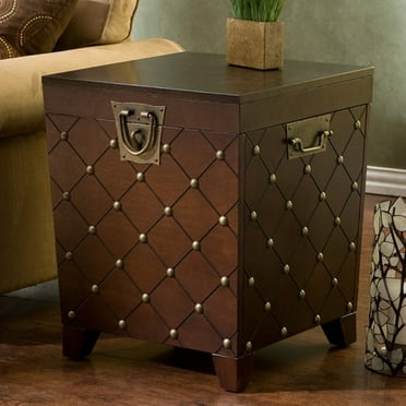 Southern Enterprises 24" Black Farmhouse Style 2-Tier Round End Table ...